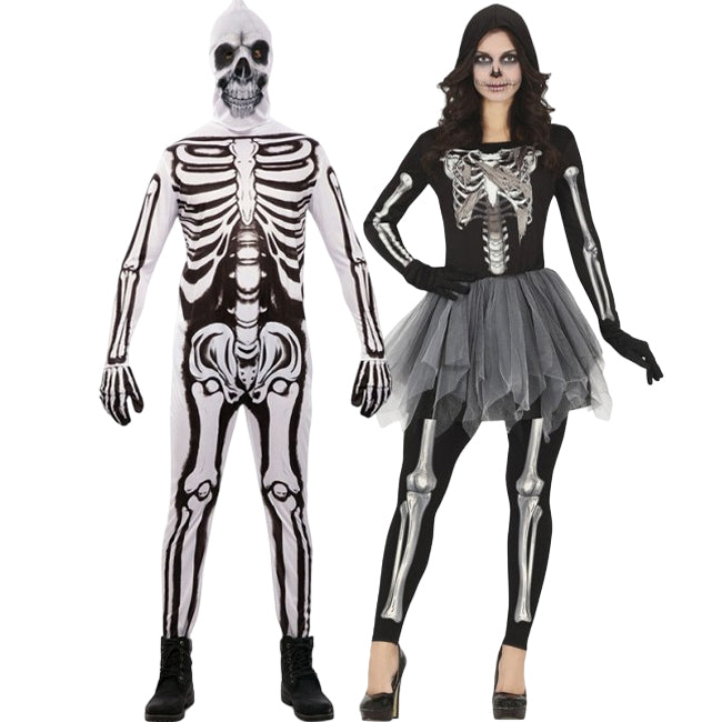 Vestiti di Carnevale di coppia Scheletri Oscuri online