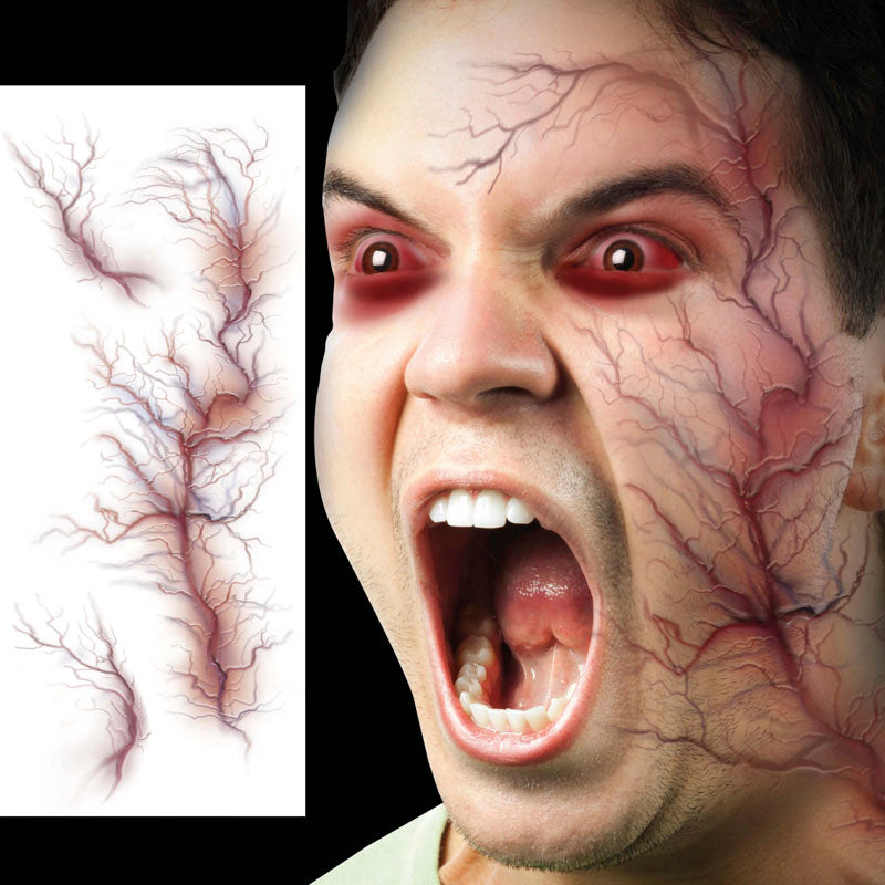 Tatuaggio viso vene | Accessori per Halloween