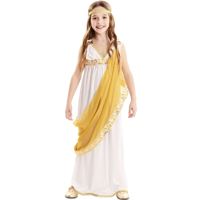 Costume Imperatrice romana dorata bambina | Acquistare online