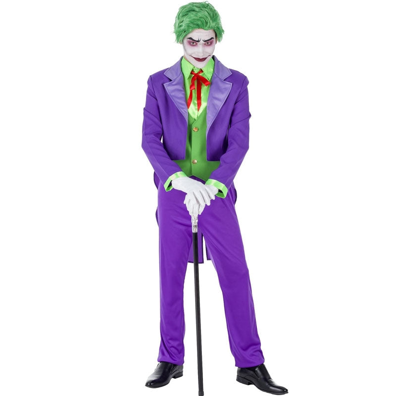 Costume Joker Villain uomo per Halloween e serata di paura