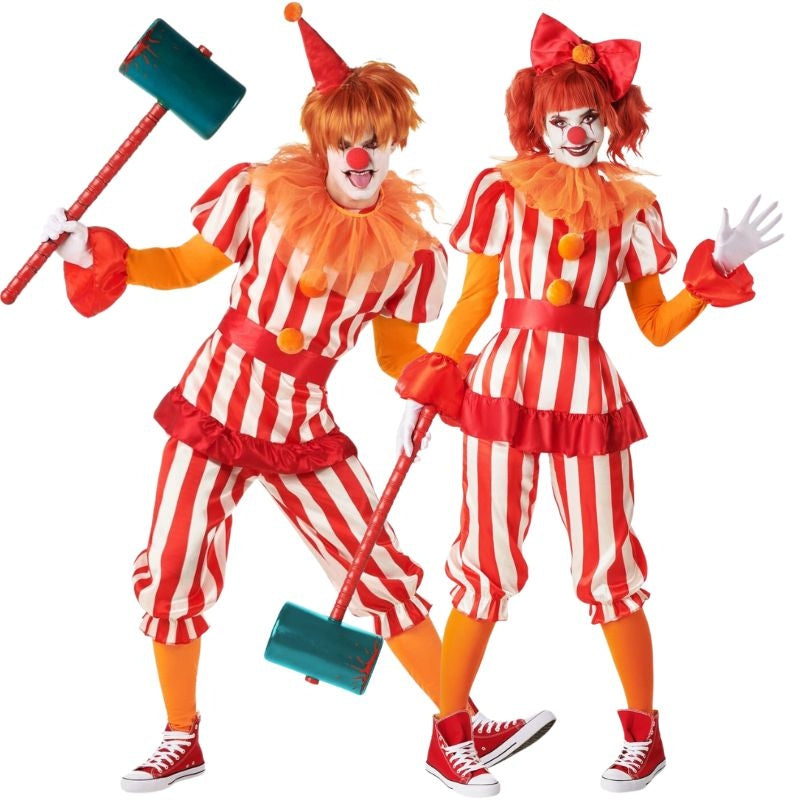 Vestiti di Carnevale di coppia Clown terrificanti online