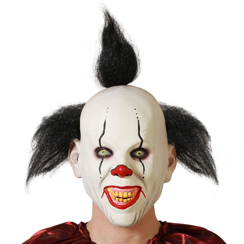 Maschera da clown psicopatico con capelli | Accessori per Halloween