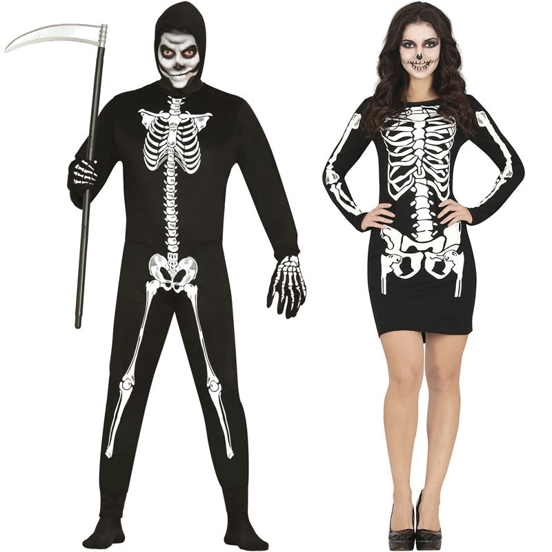 Vestiti di Carnevale di coppia Scheletri viventi online