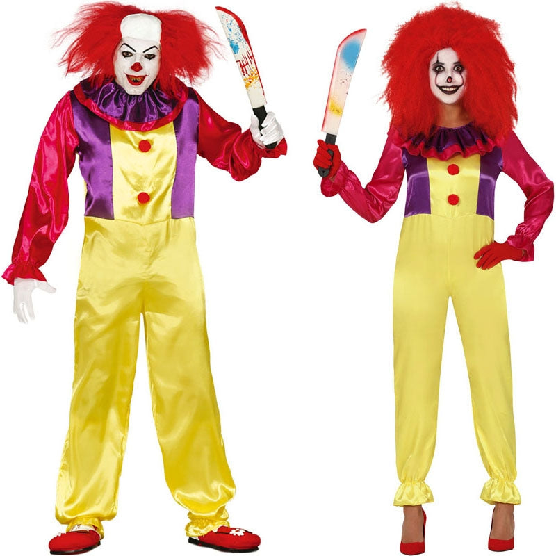 Vestiti di Carnevale di coppia Pagliacci assassini online