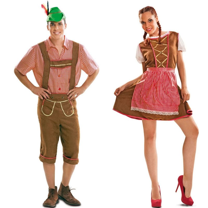 Costume di coppia Tirolesi Marrone per adulti