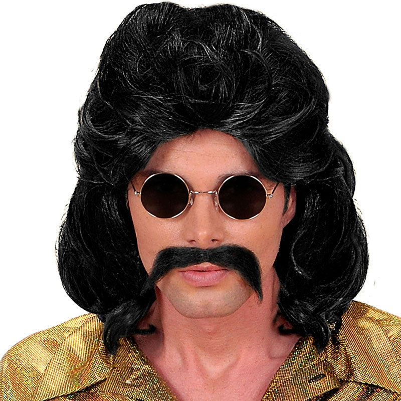 Parrucca con baffi moda anni '70 | Accessori per Carnevale