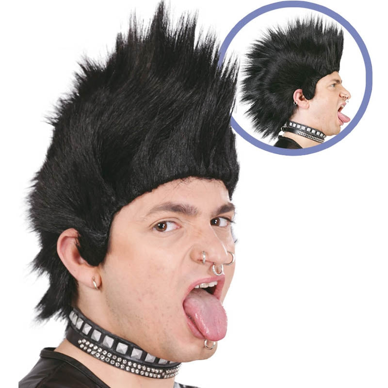 Parrucca punk con stemma | Accessori e costumi di Carnevale online